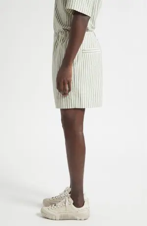 Issey Miyake Stripe Cotton Dobby Shorts