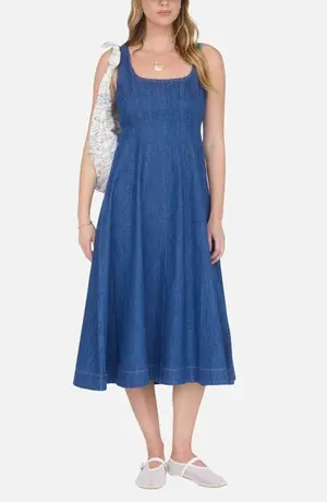Smocked Back Midi Dresses