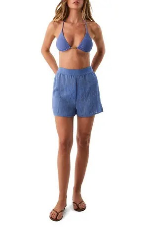 VIX PAULA HERMANNY Yana Cover-up Shorts - Blue