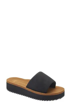 MALVADOS Gwen Platform Slide Sandal - Jet