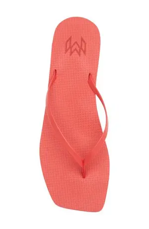 MALVADOS Lola Square Toe Flip Flop - Rouge