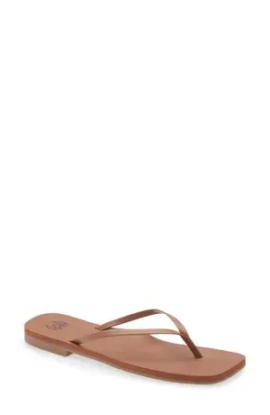 MALVADOS Lola Square Toe Flip Flop - Sienna
