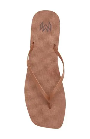 MALVADOS Lola Square Toe Flip Flop - Sienna