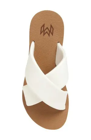 MALVADOS Ellie Criss-cross Slide Sandal - Satin