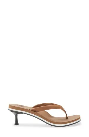 MALVADOS Kourt Kitten Heel Thong Sandal - Saddle