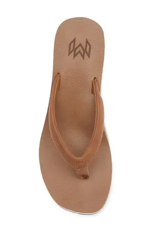 MALVADOS Kourt Kitten Heel Thong Sandal - Saddle