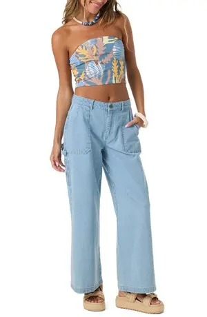 O'Neill Adeline Printed Strapless Tube Top