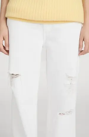 FRAME Pixie Loose Ripped Wide Leg Jeans