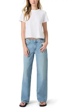 Paige Dana Low Rise Relaxed Straight Leg Jeans