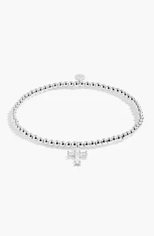 A LITTLES & CO Beaded Cross Charm Bracelet