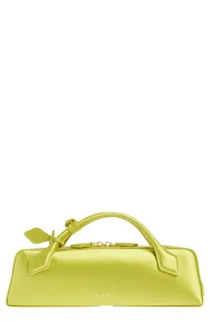 Alaïa Le Teckel Silk Top Handle Clutch - Lime