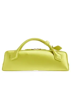 Alaïa Le Teckel Silk Top Handle Clutch - Lime