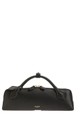 Alaïa Le Teckel Silk Top Handle Clutch - Noir