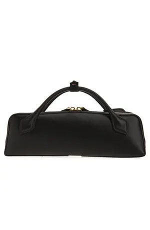 Alaïa Le Teckel Silk Top Handle Clutch - Noir