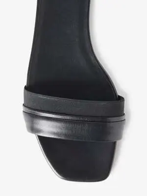 HOUSE OF DAGMAR Nappa Leather Slip-on Flat Sandals - Black