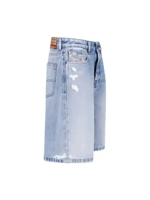 DIESEL® D-sire" Organic Cotton Denim Shorts - Light Blue