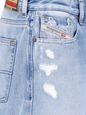 DIESEL® D-sire" Organic Cotton Denim Shorts - Light Blue