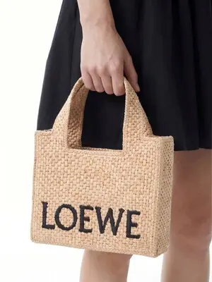 Loewe Raffia Mini Tote Bag - Beige