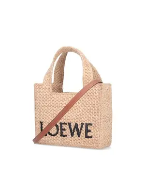 Loewe Raffia Mini Tote Bag - Beige