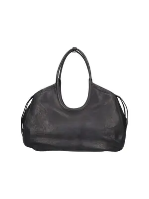 Miu Miu Ivy" Leather Tote Bag - Black