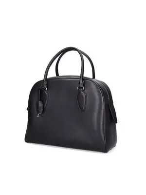 THE ROW India 12 Calfskin Handbag - Black
