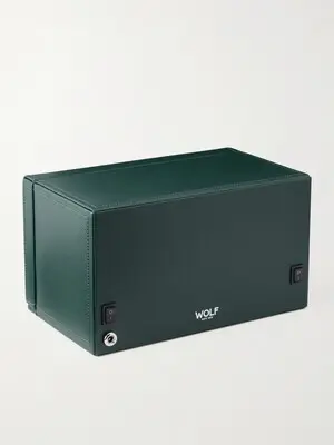 Wolf Double Watch Winder - Green