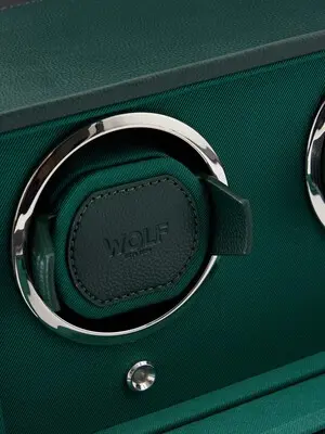 Wolf Double Watch Winder - Green
