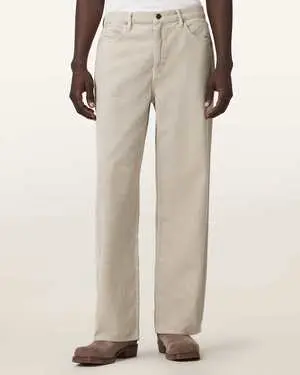 ALLSAINTS Lenny Wide Leg Corduroy Jeans - Brown