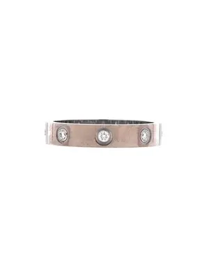 CARTIER Love Wedding Band 8 Diamonds Ring 18k White Gold With Diamonds