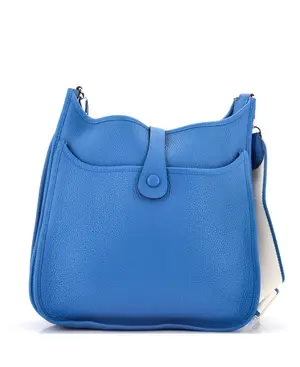 Hermès Gm Evelyne Bag Gen Iii Clemence - Blue
