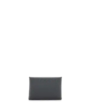 Hermès Calvi Duo Card Holder Epsom - Green