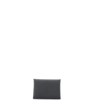Hermès Calvi Duo Card Holder Epsom - Green