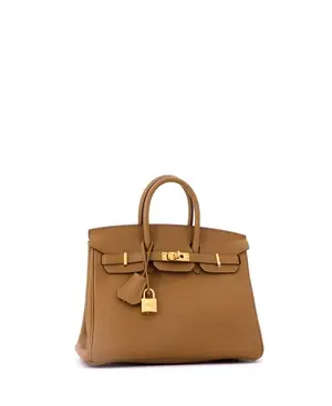 Hermès Birkin 25 Handbag Brown Togo With Gold Hardware - Bronze Dore