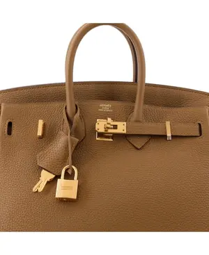 Hermès Birkin 25 Handbag Brown Togo With Gold Hardware - Bronze Dore