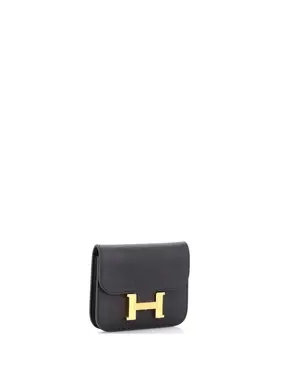 Hermès Constance Slim Wallet Epsom - Black