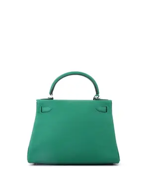 Hermès Kelly 28 Handbag Green Togo With Palladium Hardware - Vert Vertigo