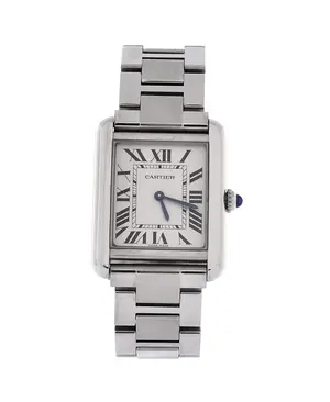 CARTIER Tank Solo Quartz Watch In Stainless Steel 24mm - Dial Color: Natural
