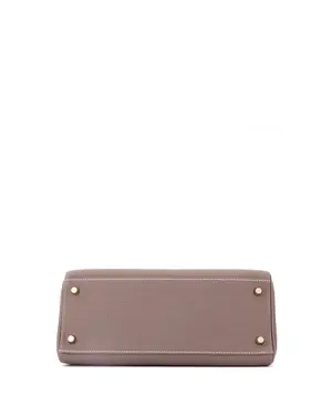 Hermès Kelly 28 Handbag Grey Togo With Gold Hardware - Etoupe