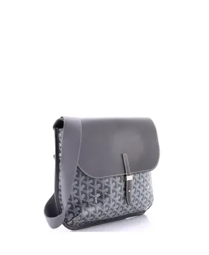 Goyard Coursier Messenger Bag Coated Canvas And Leather - Gray
