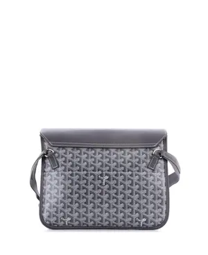 Goyard Coursier Messenger Bag Coated Canvas And Leather - Gray