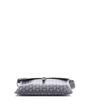 Goyard Coursier Messenger Bag Coated Canvas And Leather - Gray