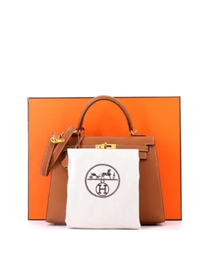 Hermès Kelly 25 Handbag Brown Epsom With Hardware - Gold