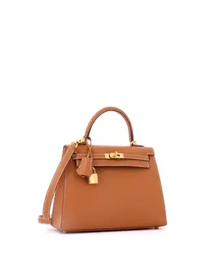 Hermès Kelly 25 Handbag Brown Epsom With Hardware - Gold