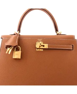 Hermès Kelly 25 Handbag Brown Epsom With Hardware - Gold