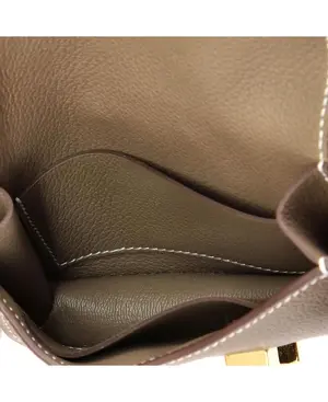 Hermès Constance Slim Wallet Evercolor - Gray