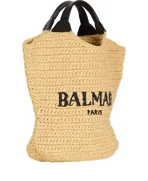 Balmain Paris Crochet Tote Bag - Beige