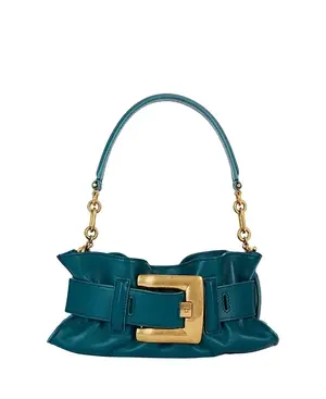 Balmain Mini Anthem Bag In Smooth Leather - Blue