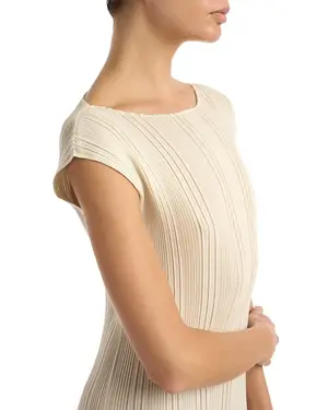 Issey Miyake Ribbed Midi Dress