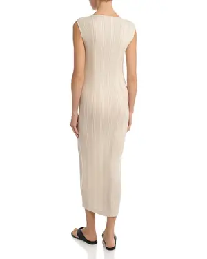 Issey Miyake Ribbed Midi Dress