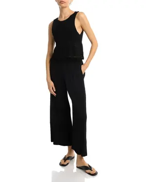 Issey Miyake Textured Wide Leg Pants